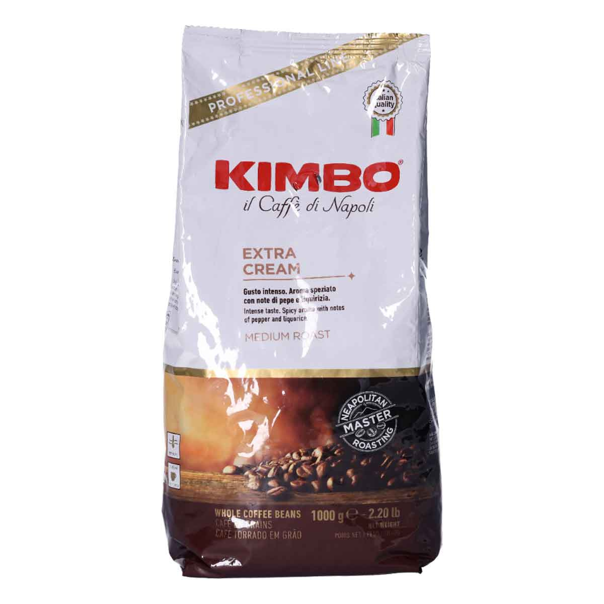 Kimbo Extra Cream - Kawa Ziarnista 1kg | sklep Filtreo.pl